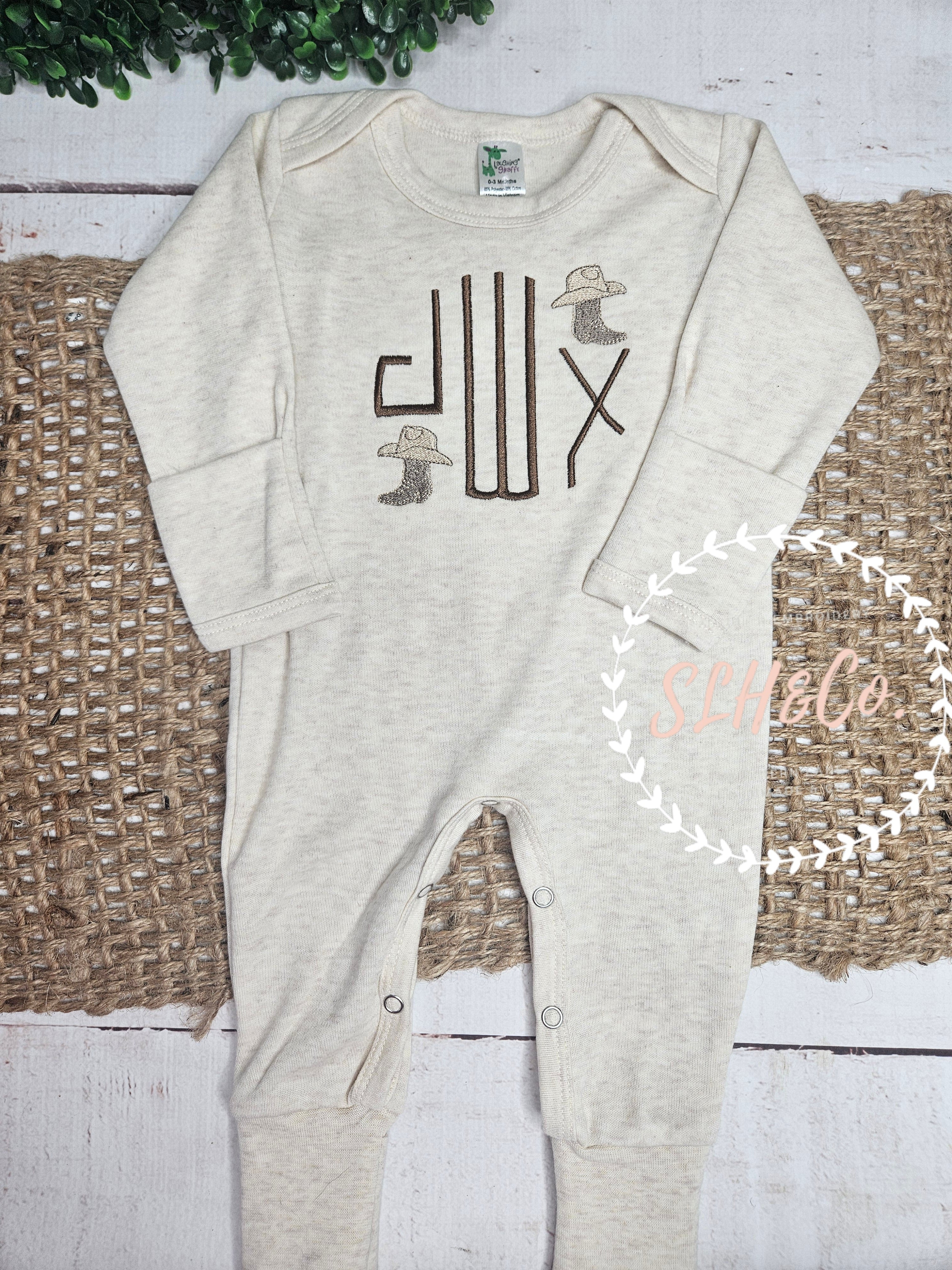 Cowboy Monogram Sleeper – Southern Lane Handmade & Co.
